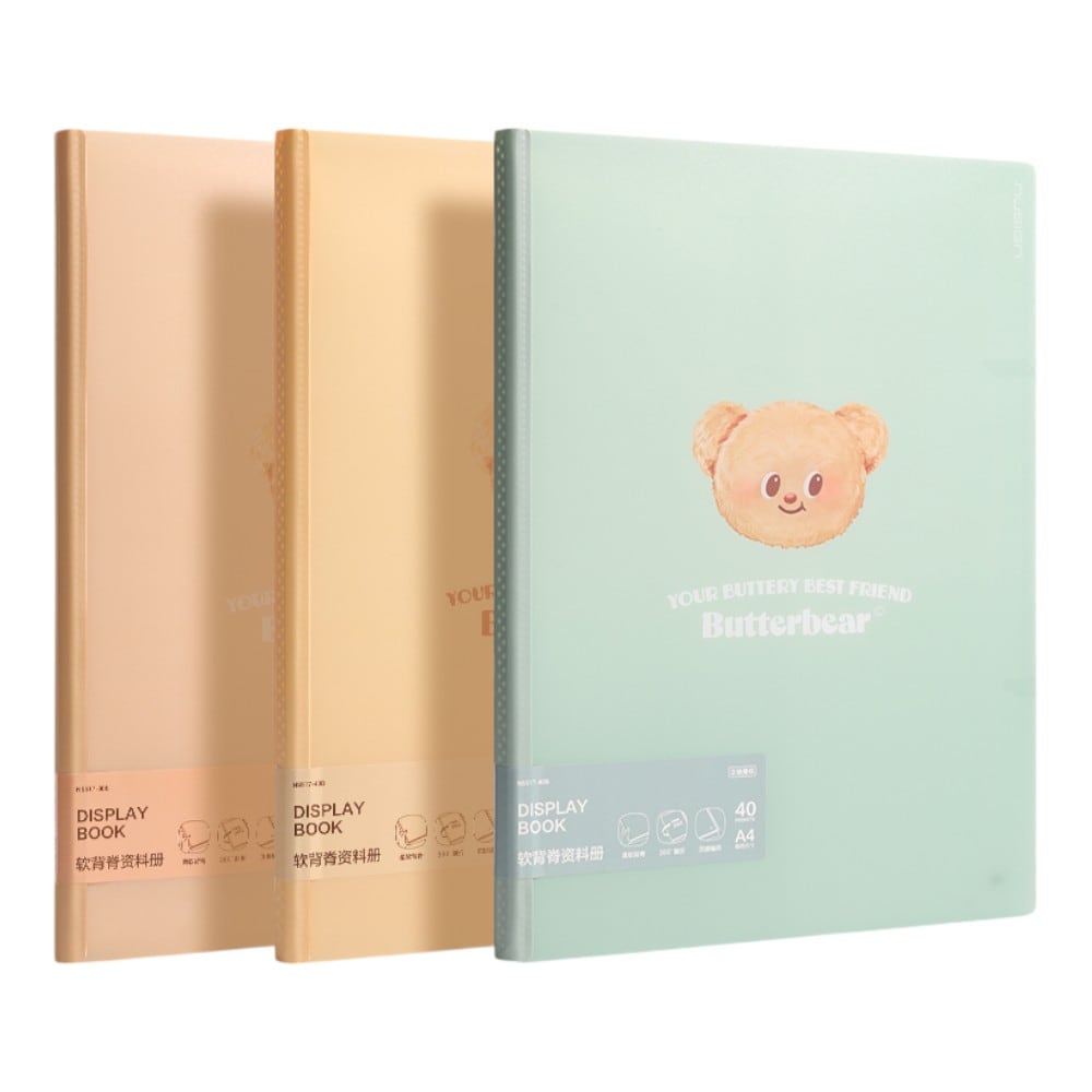 Deli-DISPLAY BOOK A4 40SHT BUTTER BEAR-ASSORTED COLOR – Dubai library ...