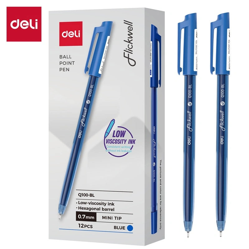 DELI-BALL PEN 0.7 BLUE PACK OF 12 PCS – Dubai library distributors